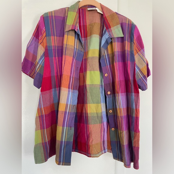 Koret | Tops | Vintage Koret Spring Plaid Shirt | Poshmark